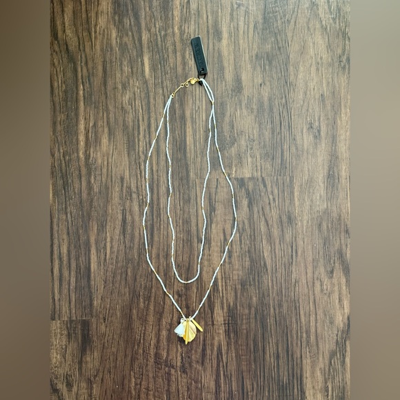 J Crew Jewelry Jcrew Beaded Shell And Tassel Pendant Necklace Poshmark